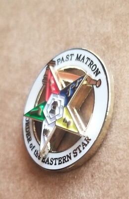 ORDER OF EASTERN STAR Past Matron lapel pin OES layered pin | eBay
