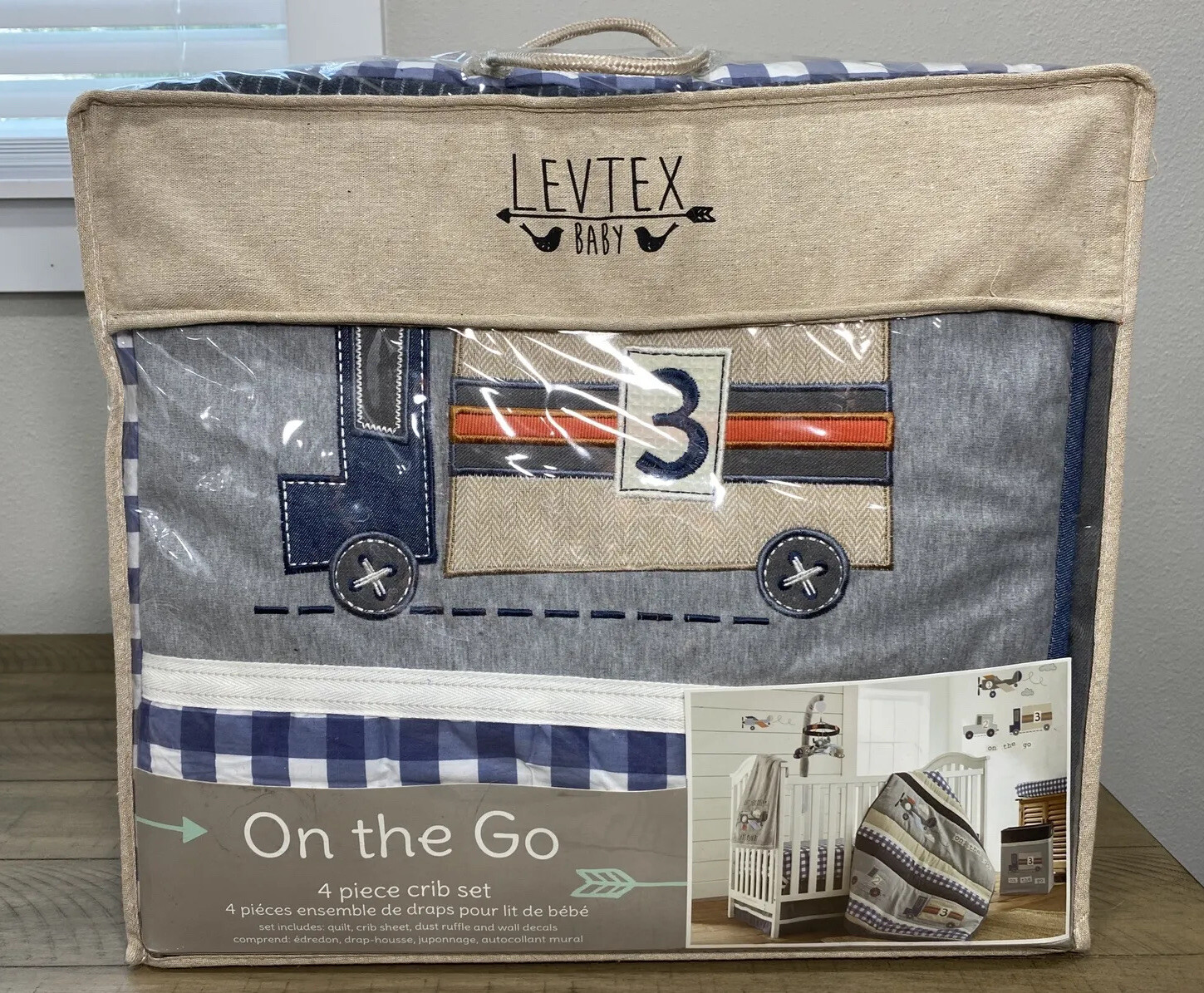 Levtex Baby on The Go 4-pc Crib Bedding Set Includes Wall Decals for ...