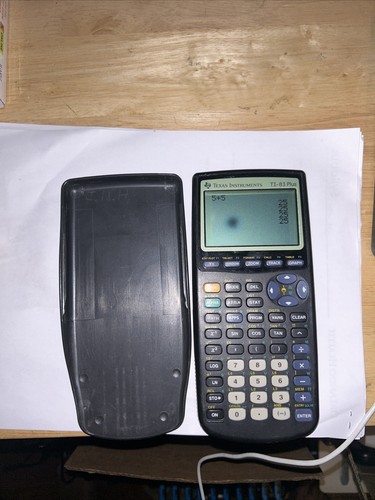 Texas Instrument TI 83 Graphing Calculator W Cover Tested Bruise Screen ...