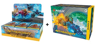 COMBO! Play Booster Box+Bundle Aetherdrift DFT MTG | eBay