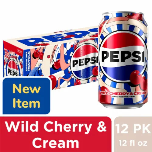 Pepsi Cola Soda Wild Cherry & Cream 12 oz cans (12pack) | eBay
