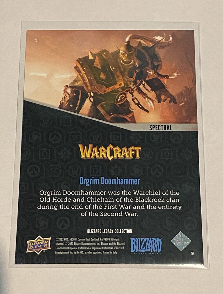 Blizzard Legacy Collection # 5 Orgrim Doomhammer Spectral Foil | eBay