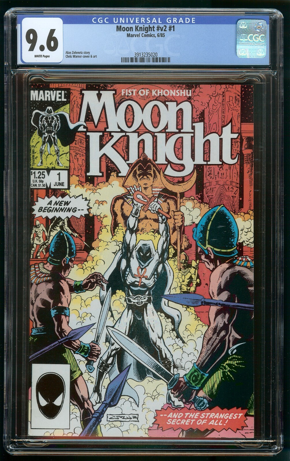 MOON KNIGHT Vol.2 #1 (1985) CGC 9.6 1st SOLO WHITE PAGES MARVEL COMICS ...