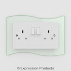 Double / Single Light Switch / Plug Socket Back Plate Finger Surround ...