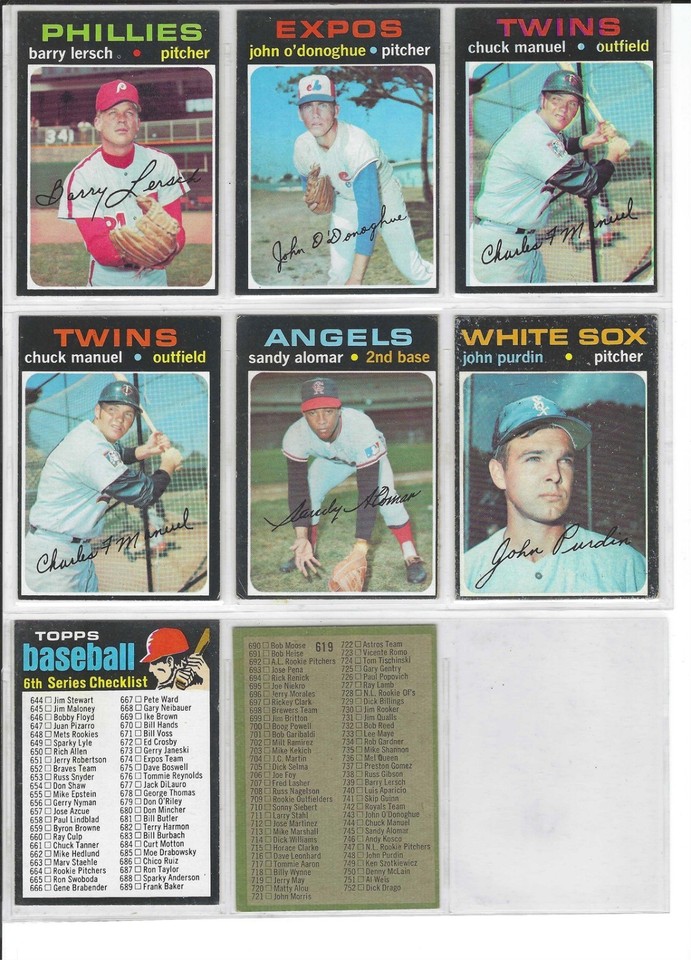1971 TOPPS BASEBALL CARD SINGLES 644-748 (HIGH # SP) | eBay