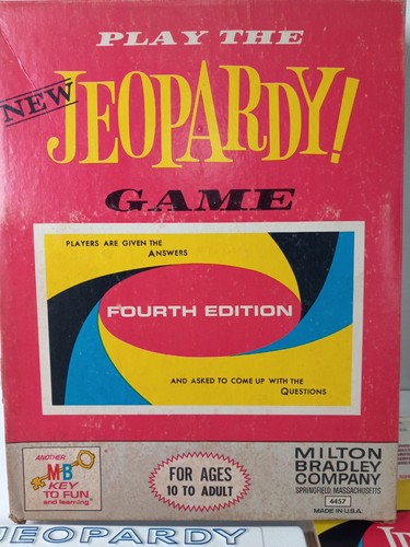 The New Jeopardy Board Game 1964 Fourth Edition #4457 - Milton Bradley ...