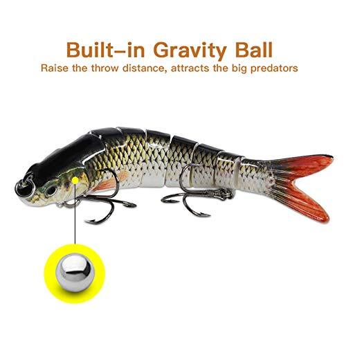 Fishing Lures for Bass Trout Topwater Multi Jointed Swimbaits Slow ...