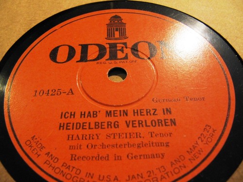 1925 Bernhard Bötel HARRY STEIER 1. REC' Hab mein Herz in Heidelberg ...