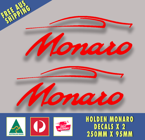 HOLDEN STYLE DEMONARO RED STYLE DECALS X 2 BATHURST V8 AUSSIE STICKERS ...