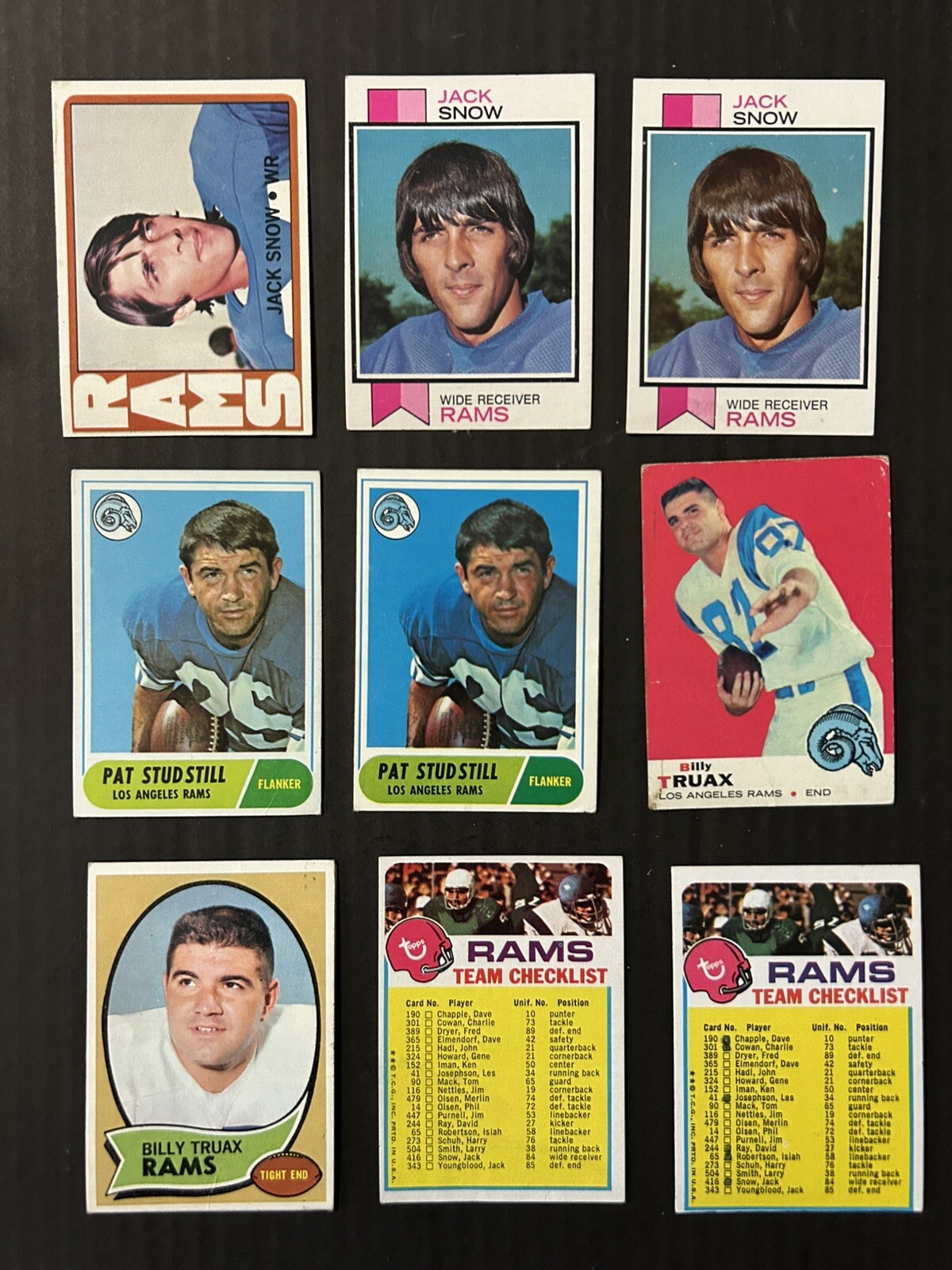 72+ CT. LOT TOPPS VINTAGE FB CARDS 1964-1973 LOS ANGELES RAMS | eBay