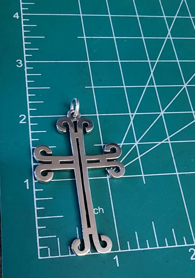 Large James Avery Retired Cross Pendant Sterling Silver Unisex | eBay