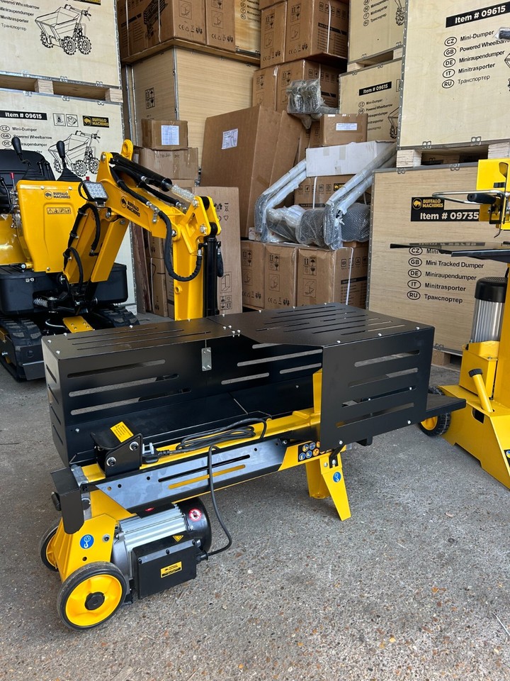 8 Tonne Buffalo Electric Log Splitter - 4 ton Heavy Duty Hydraulic Wood ...