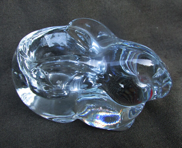 Glass animal tea light choice of cat, bird, bear or squirrel Indiana or ...