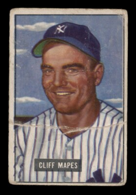 1951 BOWMAN #289 CLIFF MAPES NEW YORK YANKEES (CREASE) | eBay