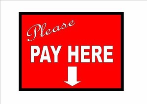 Please Pay Here Shop Sign , Pay Here Cafe Sign MetalSign | eBay