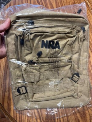 NRA CM1300862 Tan Khaki Tactical Backpack 15 Inches x 12 Inches New | eBay