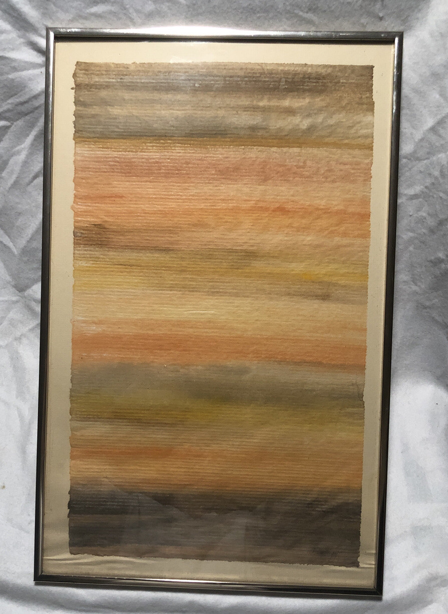 J SULLIVAN Abstract Painting Water Color Signed And Framed 23in X14 1 ...