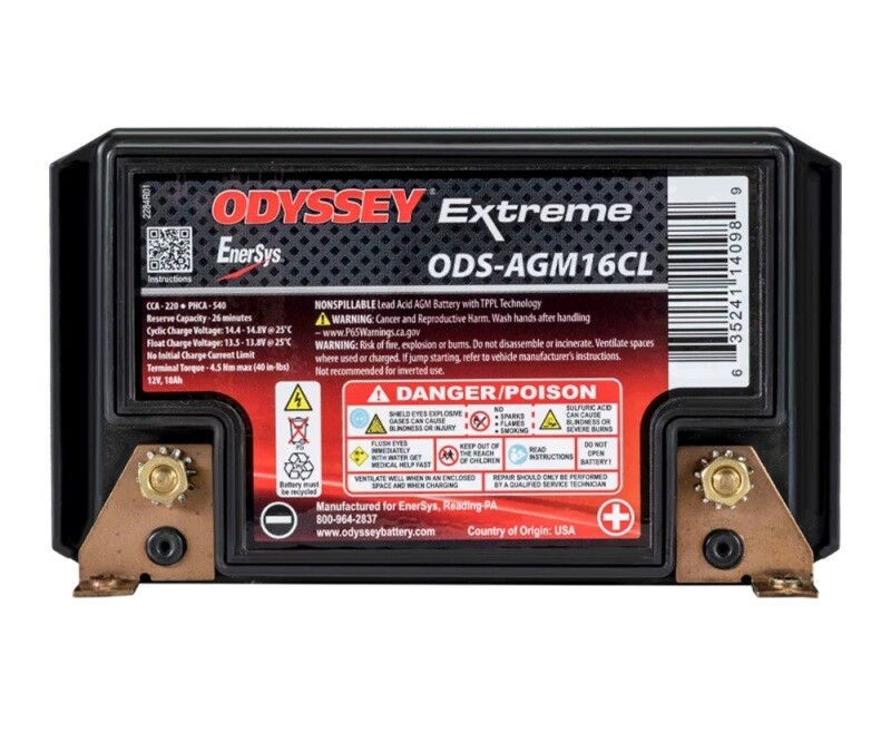 Odyssey Battery Powersport Extreme AGM Battery (PC625) ODS-AGM16CL | eBay