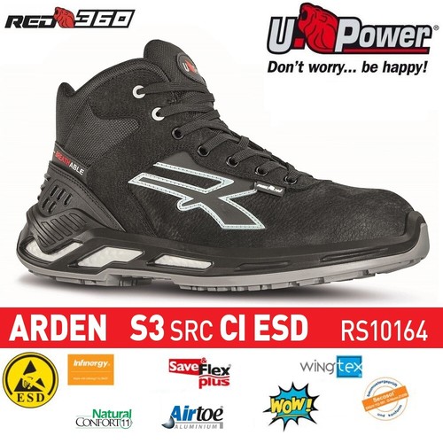 Chaussures Travail de Sécurité Arden ESD S3 Ci Src U-power Red 360 | eBay