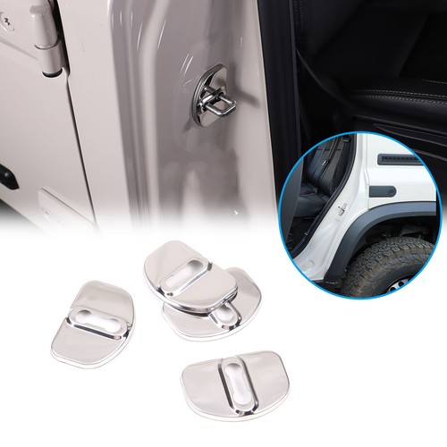 Silver Stainless Car Door Hinge Lock Trim Guard Cover For Ineos ...