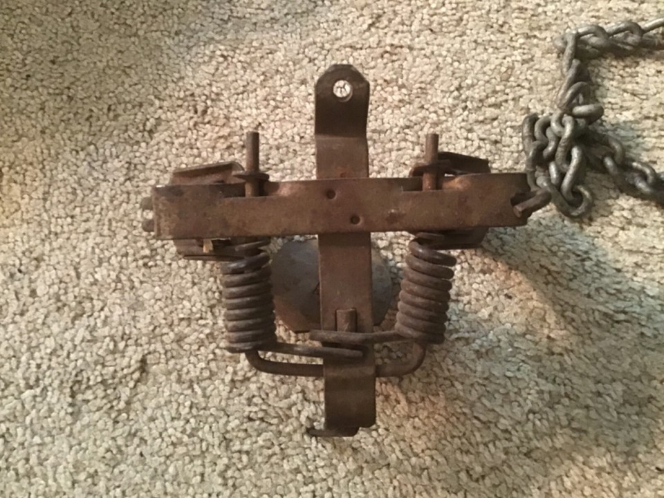 Victor 1 1/2 D Double Jaw Coil Spring Trap & Victor No. 2 Coil Spring ...