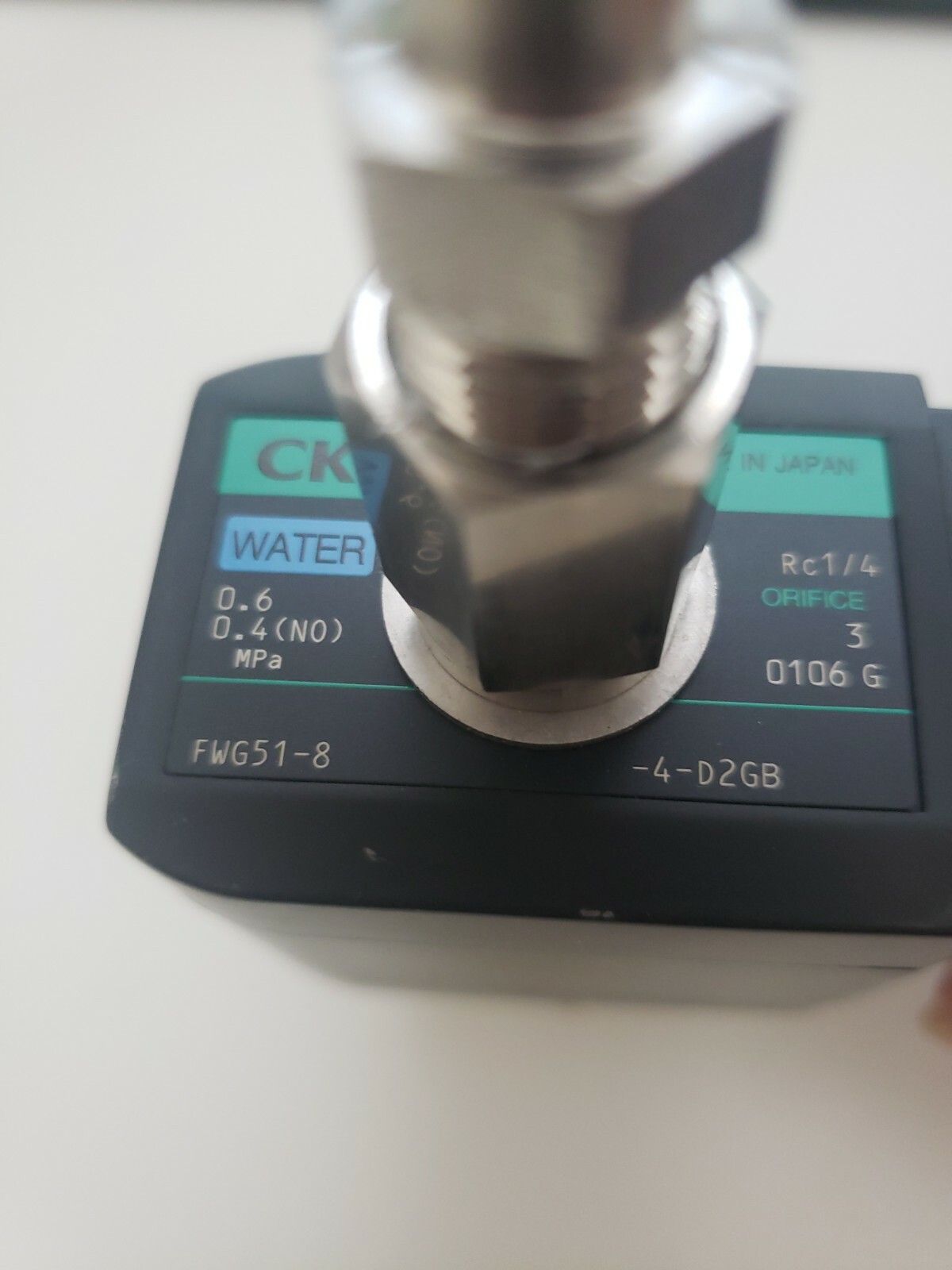 Edwards Vacuum CKD FWG51-8 Water Valve TMS Valve w/1.5M cable PT41-2V ...