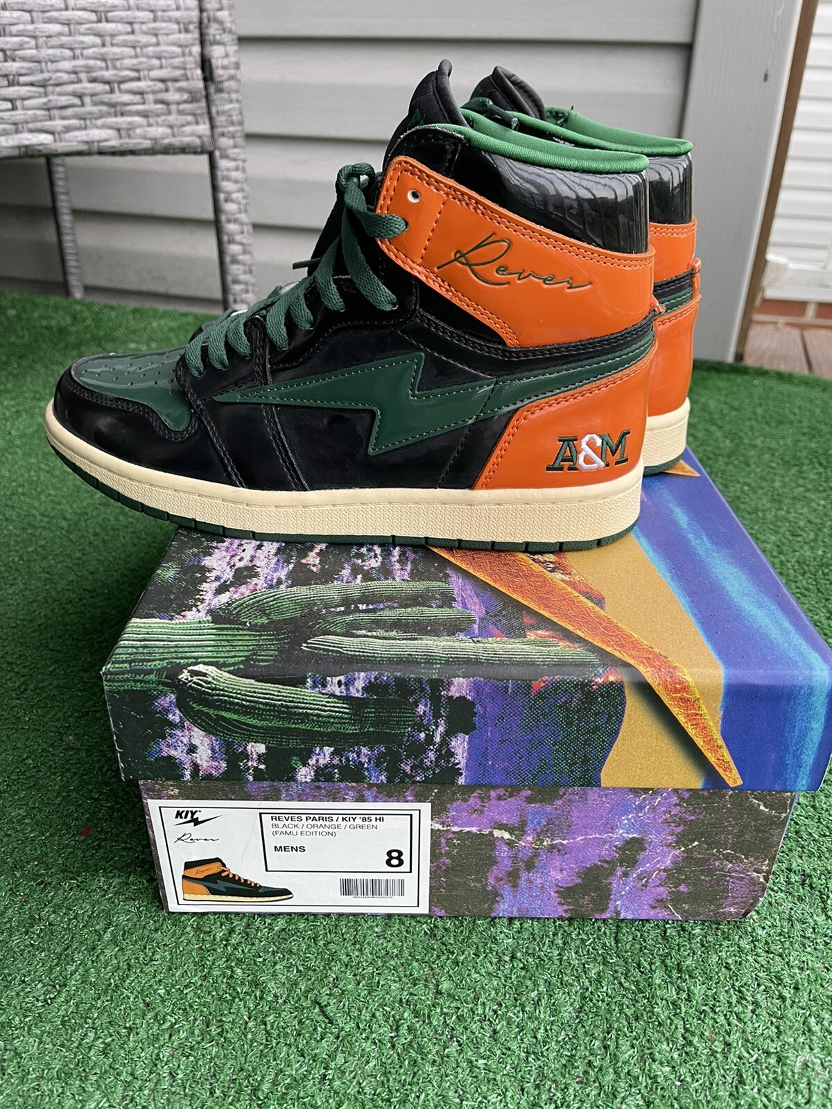 Air Kiy “ FAMU Rattlers " edition size 9 (In Hand ready to ship) Reves ...