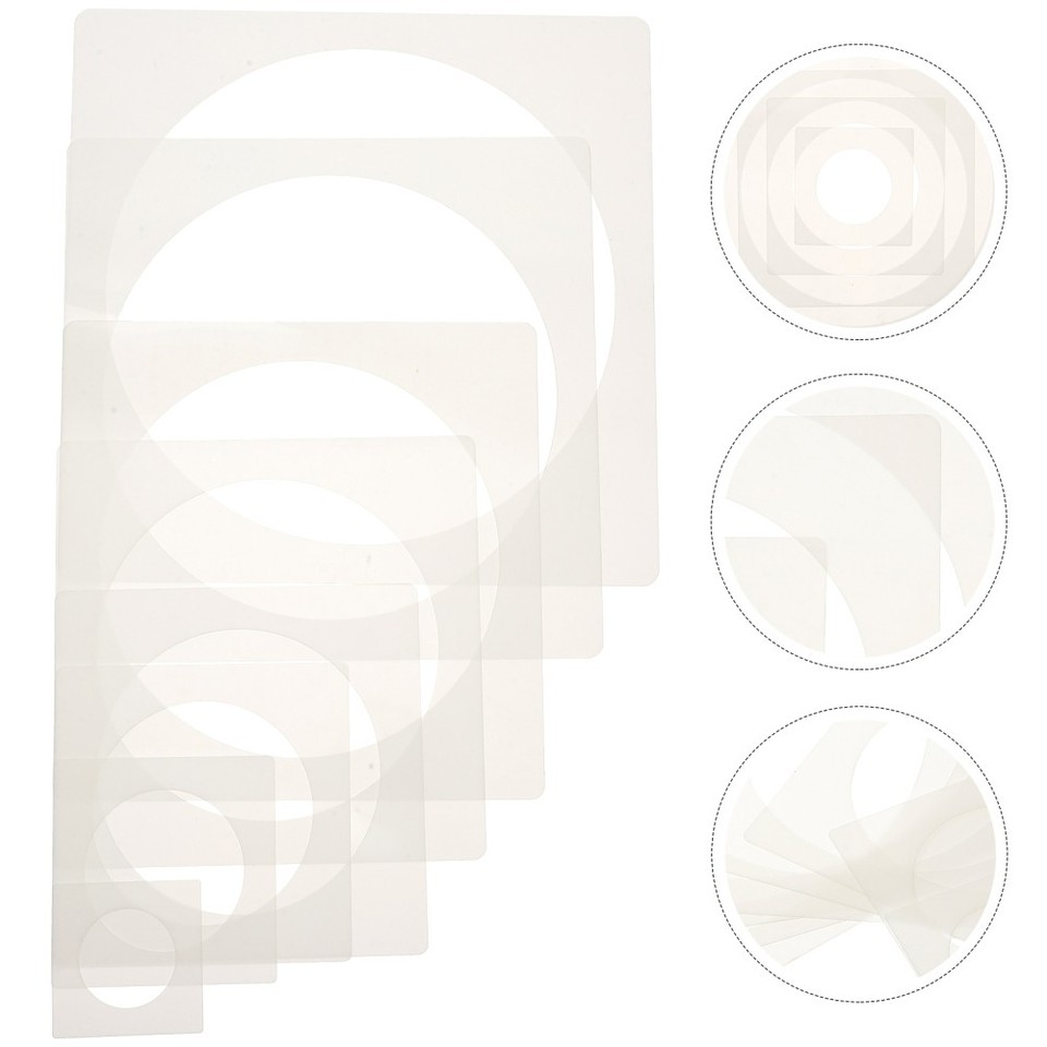 8 Pcs Drawing Template Large Circle Templates Round Art Stencils Office ...