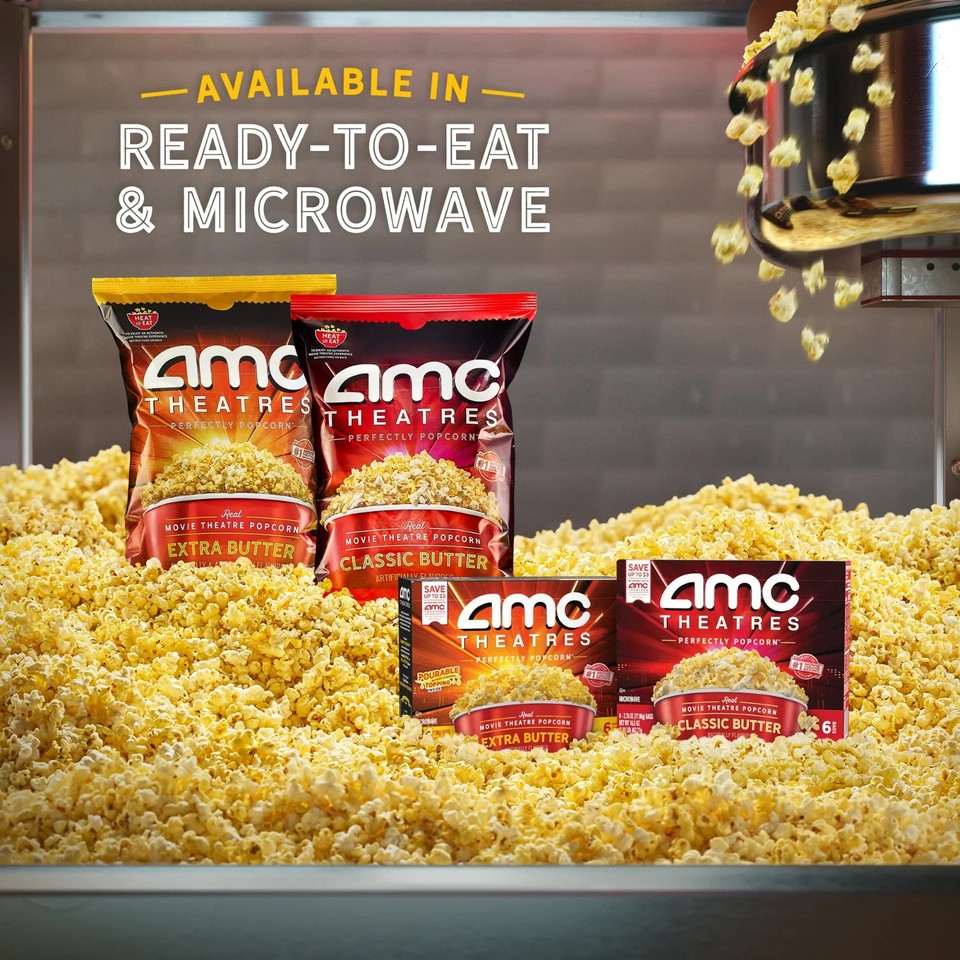 AMC Theatres Microwave Popcorn 6ct, Extra Butter | eBay