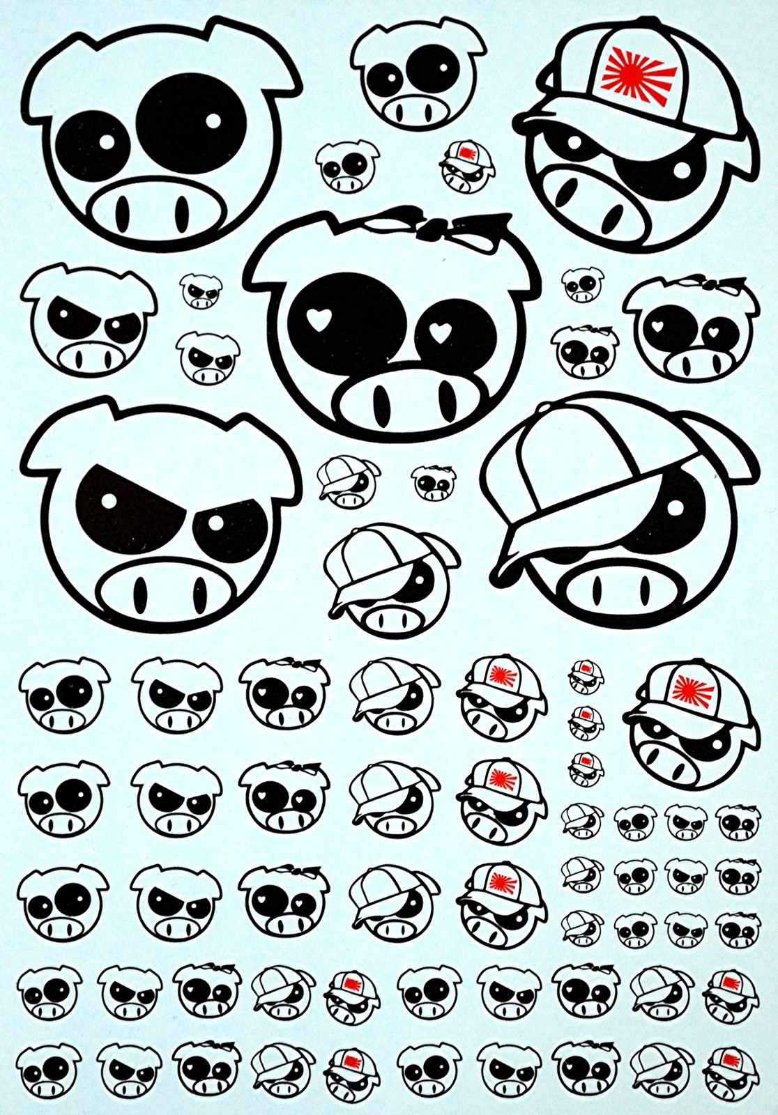 JDM Pigs black Motorsport Sponsoren Tuning Street Racing 1:18 Decal ...