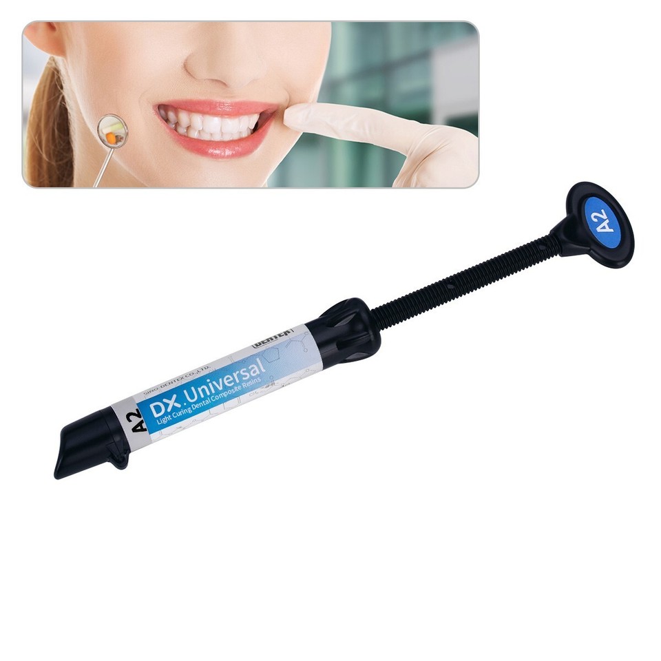 DENTEX Dental Universal Light Cure Composite Resin A2 Shade 4g/Syringe ...