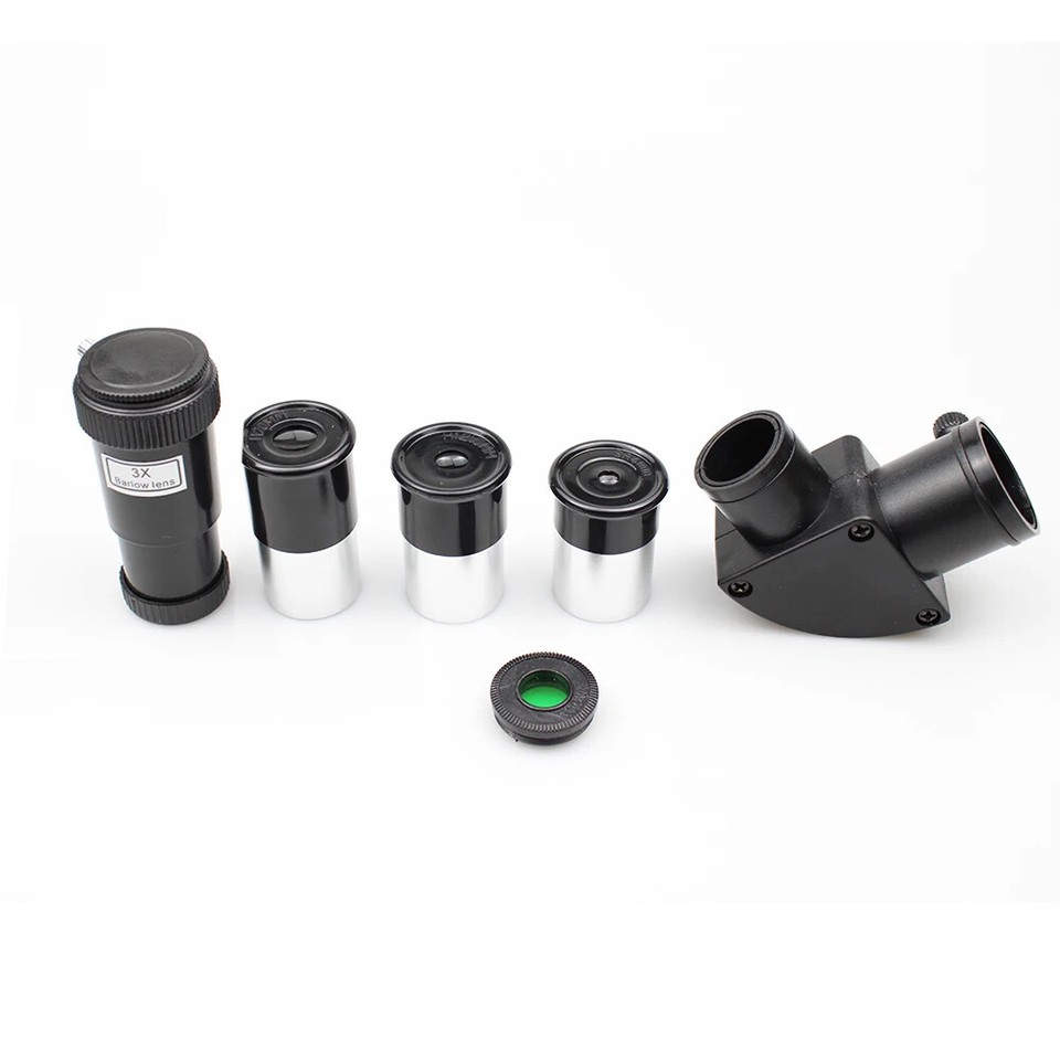 6PCS 0.965 Inch Telescope Accessory Kit Three Eyepieces Diagonal 3x ...