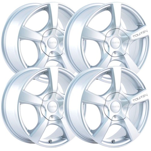 (Set-4) Touren TR9 16x7 5x100/5x114.3 42mm Silver Wheels Rims 16 Inch ...