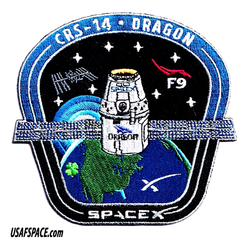 Authentic CRS-14 SPACEX FALCON-9 DRAGON ISS NASA RESUPPLY Mission ...