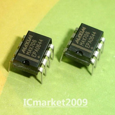 50 PCS MAX706EPA DIP-8 MAX706 Low-Cost, uP Supervisory Circuits IC Chip ...