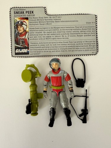 G.I. Joe Sneak Peak v1 1987 100% COMPLETE! w/ File Card & HTF ...