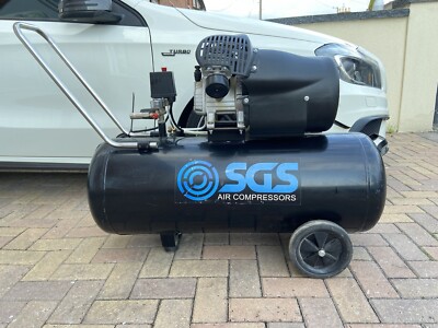 SGS SC100V Air Compressor 100 Litre Direct Drive - 14.6 CFM 3.0 HP 100L ...