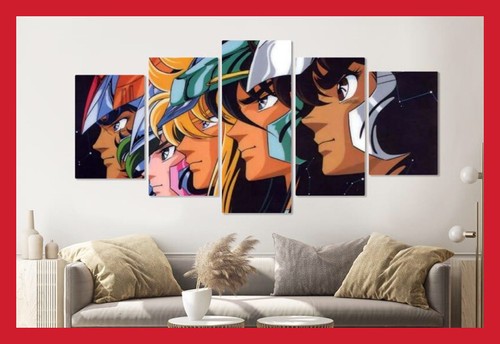 TRIPTYQUE 5 TOILE POSTER FIGURINE CHEVALIERS BRONZE ZODIAQUE SAINT ...