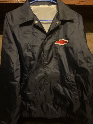 VTG Medium Chevy Windbreaker Coat Jacket Chevrolet | eBay