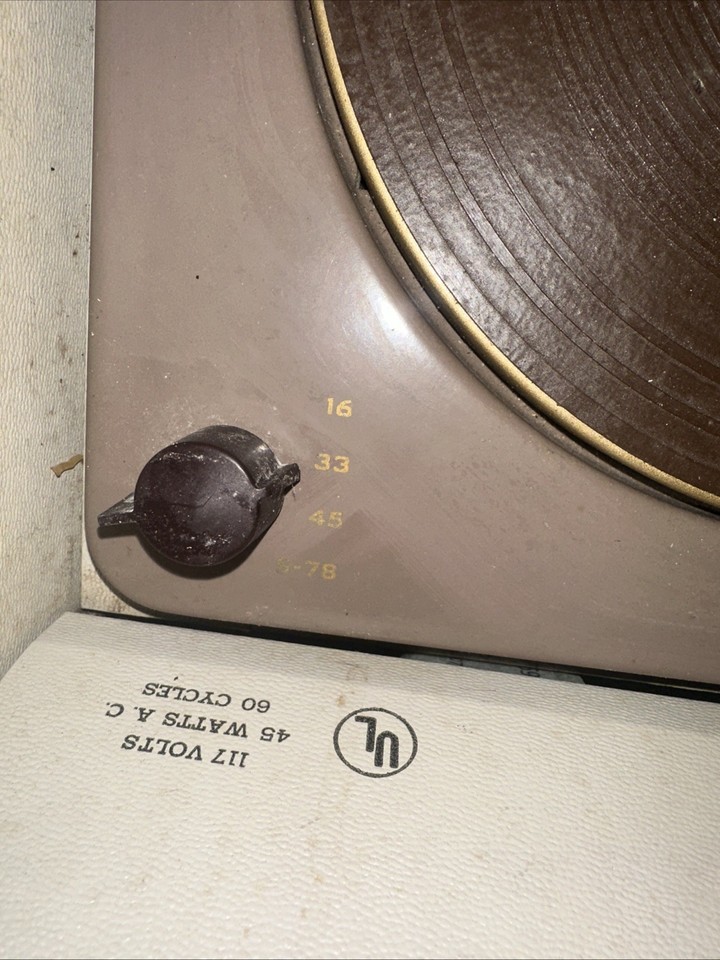 Vintage 50's Zenith AP98 Brown Portable Record Player Turntable | eBay