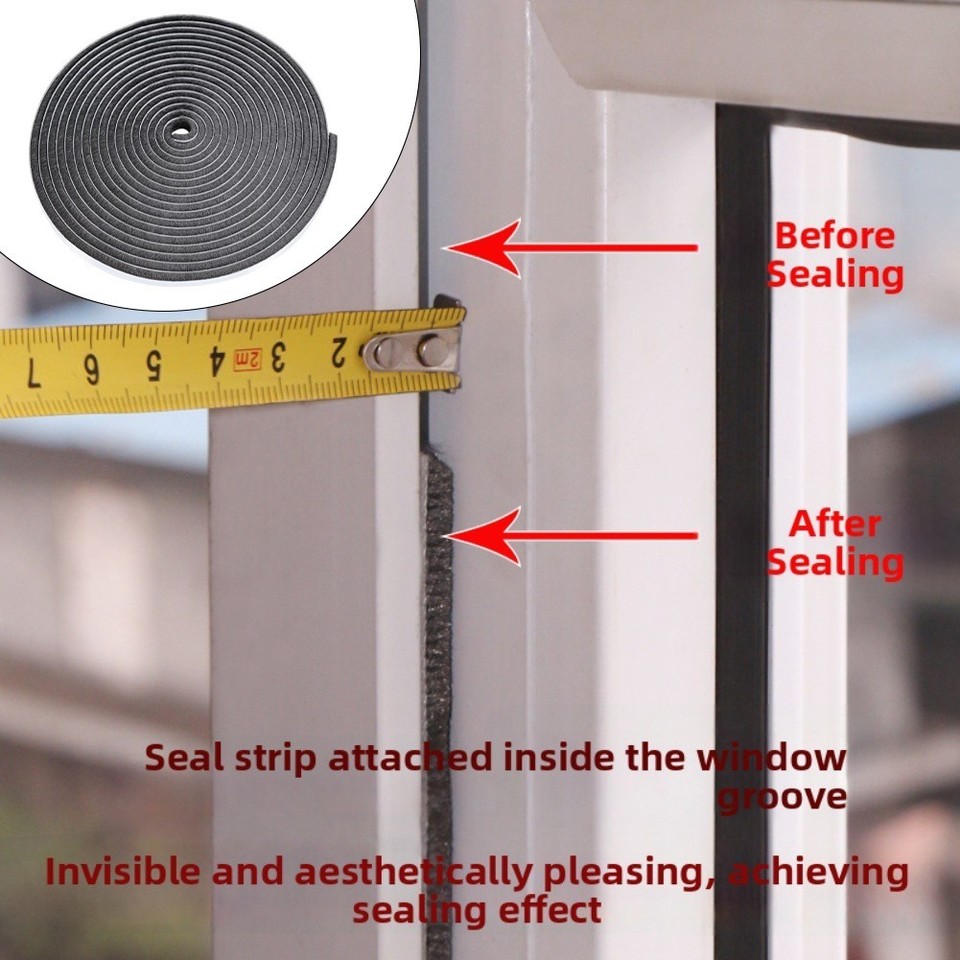 Self Sticky Brush Strip 10M for Sliding Door and For Roller Shutter ...