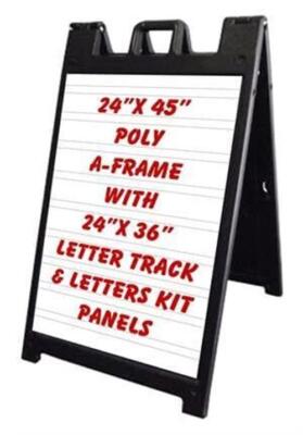 45" Signicade Double Sided A-Frame Sidewalk Sign - Letter Track | eBay