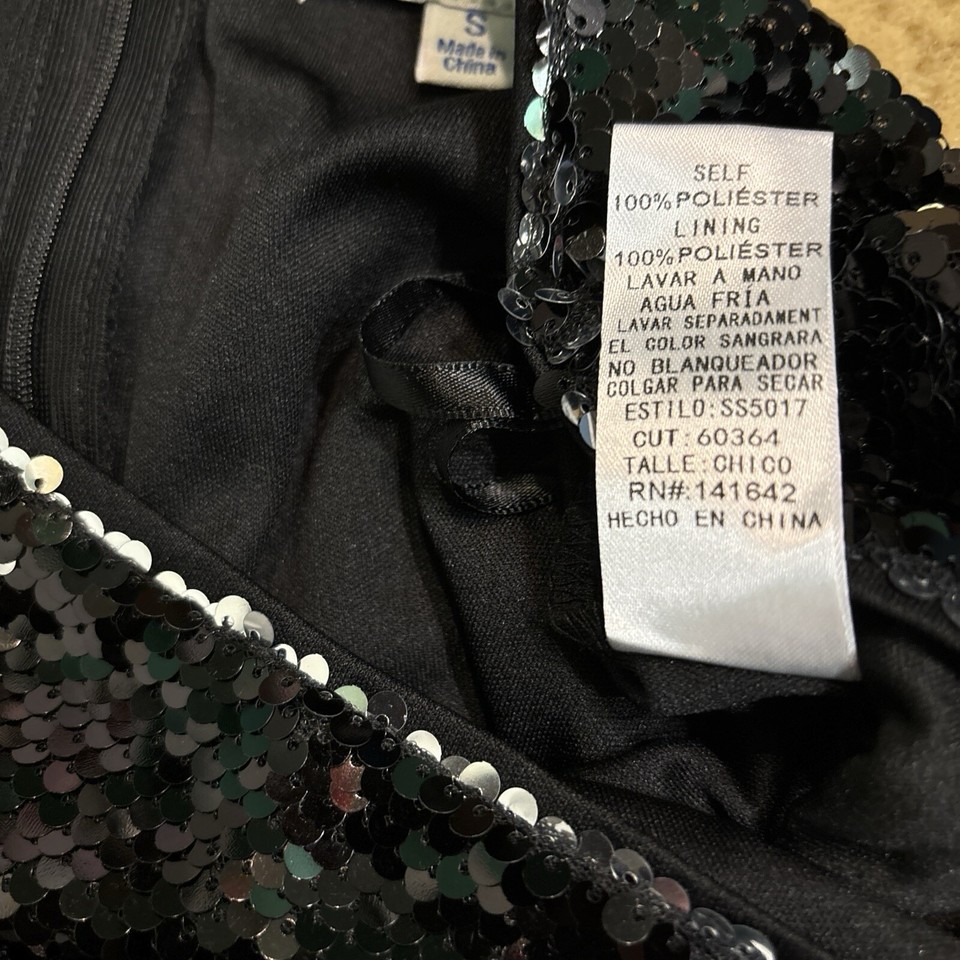 SHE + SKY Sequined And Lined Mini Skirt Women’s Size Small Deep Purple ...