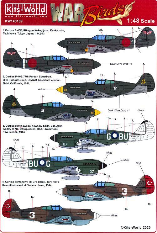 P40 Warhawk Decals