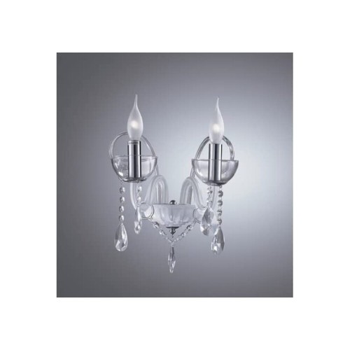 Ideal Lux Wall Light Transparent Glass Teresia AP2 Max 2 X 40W E14/240V ...