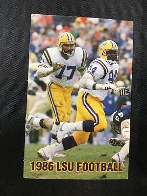 1986 LSU College Football Schedule | eBay