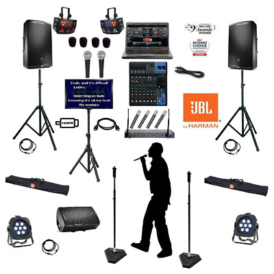 Computer LAPTOP DJ KJ PROFESSINAL KARAOKE MACHINE System with Powered ...