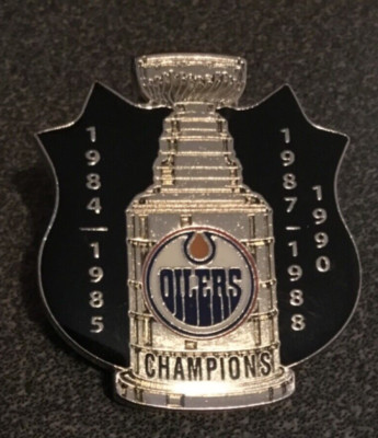EDMONTON OILERS 1984, 85, 87, 88, 90 NHL STANLEY CUP CHAMPIONS PIN | eBay