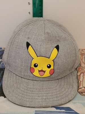 NINTENDO POKEMON PIKACHU GRAY SNAPBACK HAT kids h&m 2019 | eBay