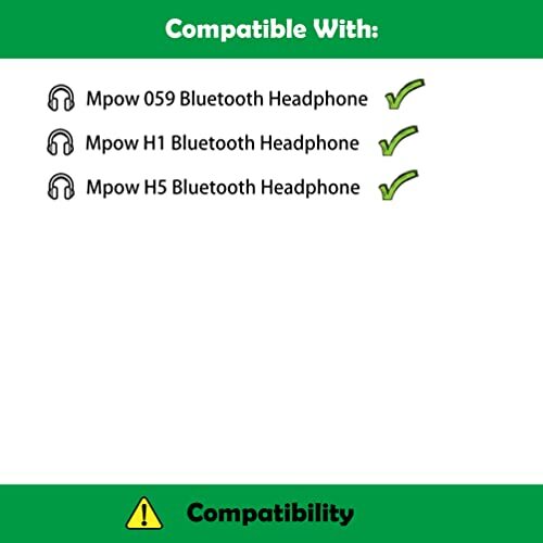 Professional Replacement Earpads Cushions Compatible with Mpow 059 /H1 ...